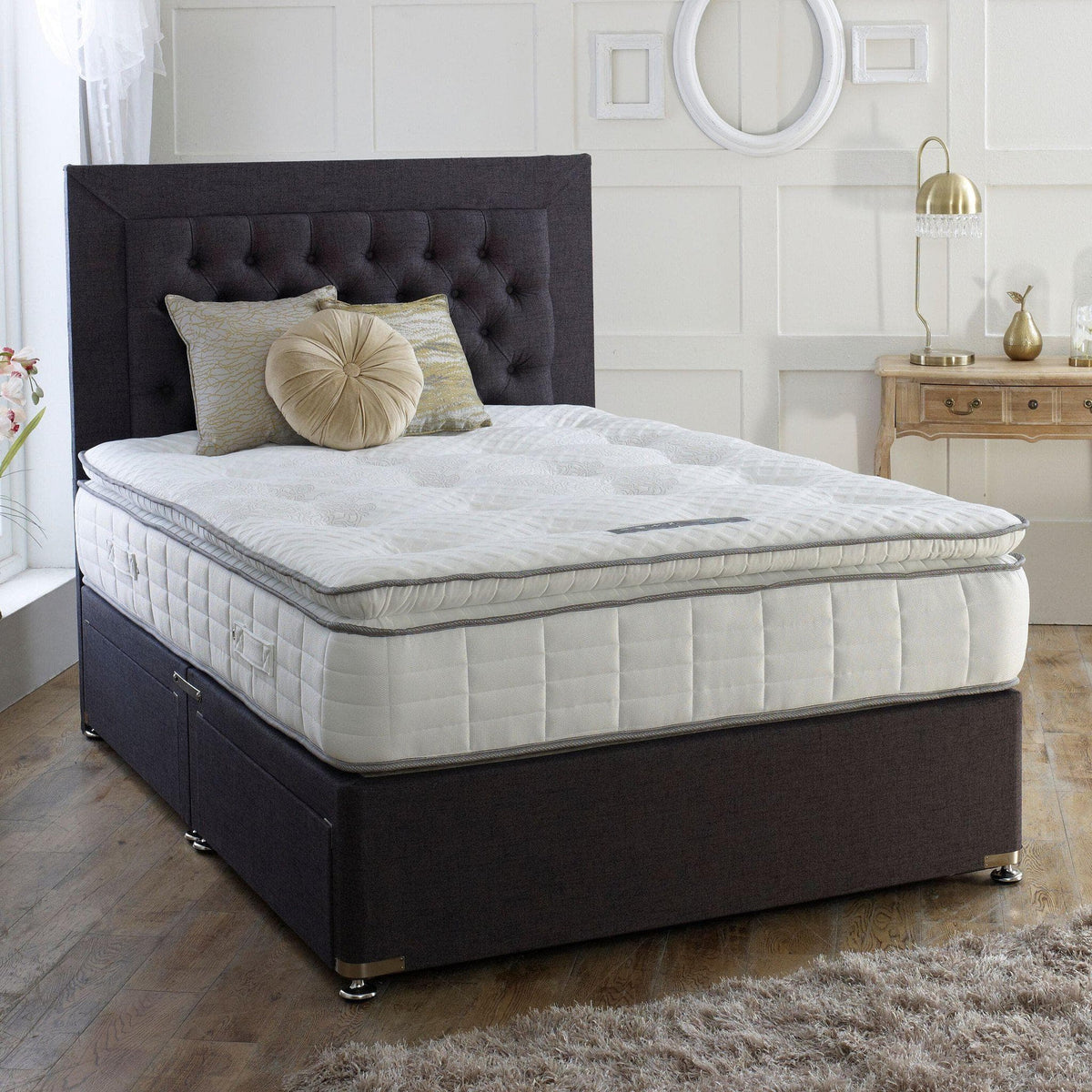 Dura Beds Cagliari 1000 Pocket Sprung Luxury Pillow Top Hotel Divan Be ...