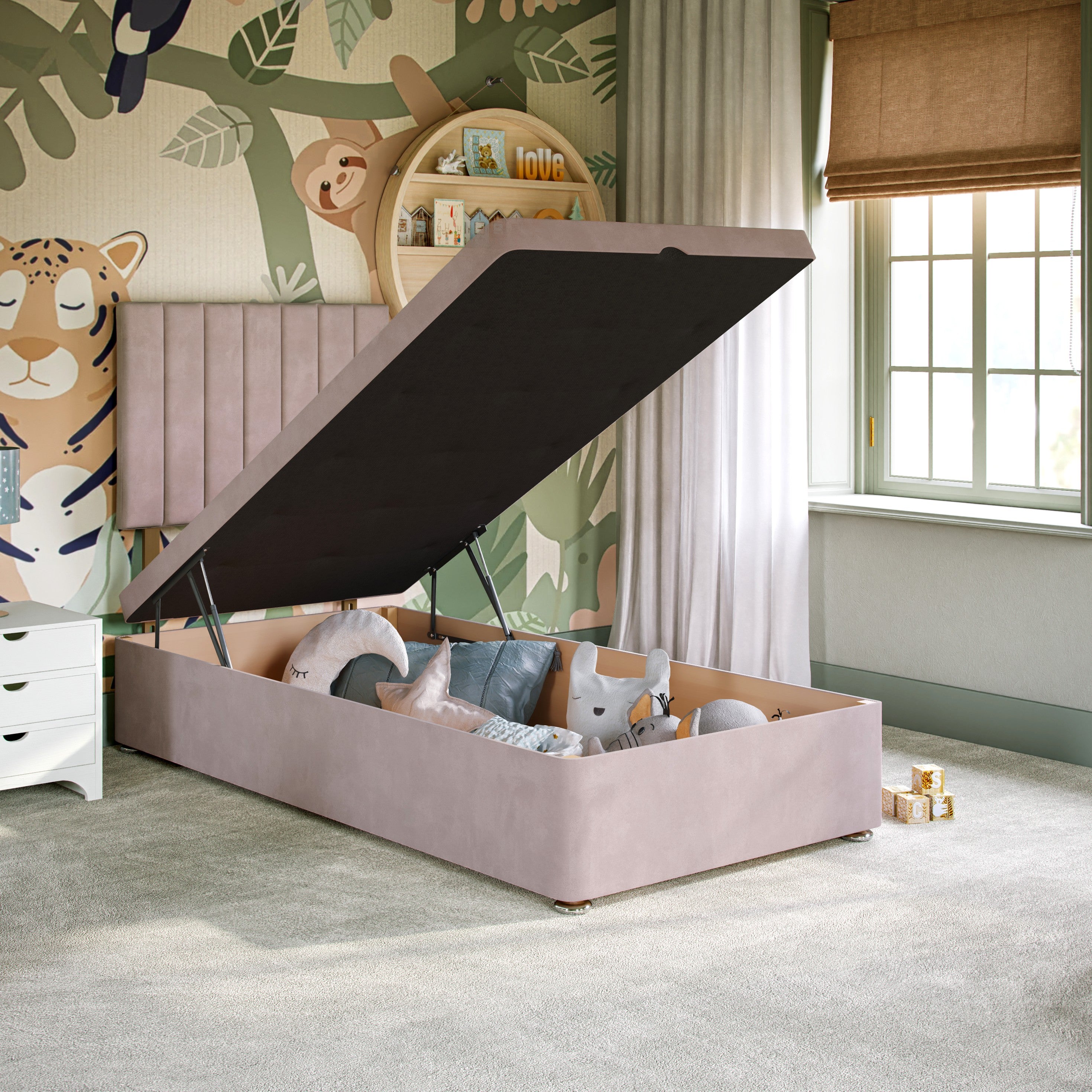 Kids Florence Ottoman Bed with Strutted Headboard