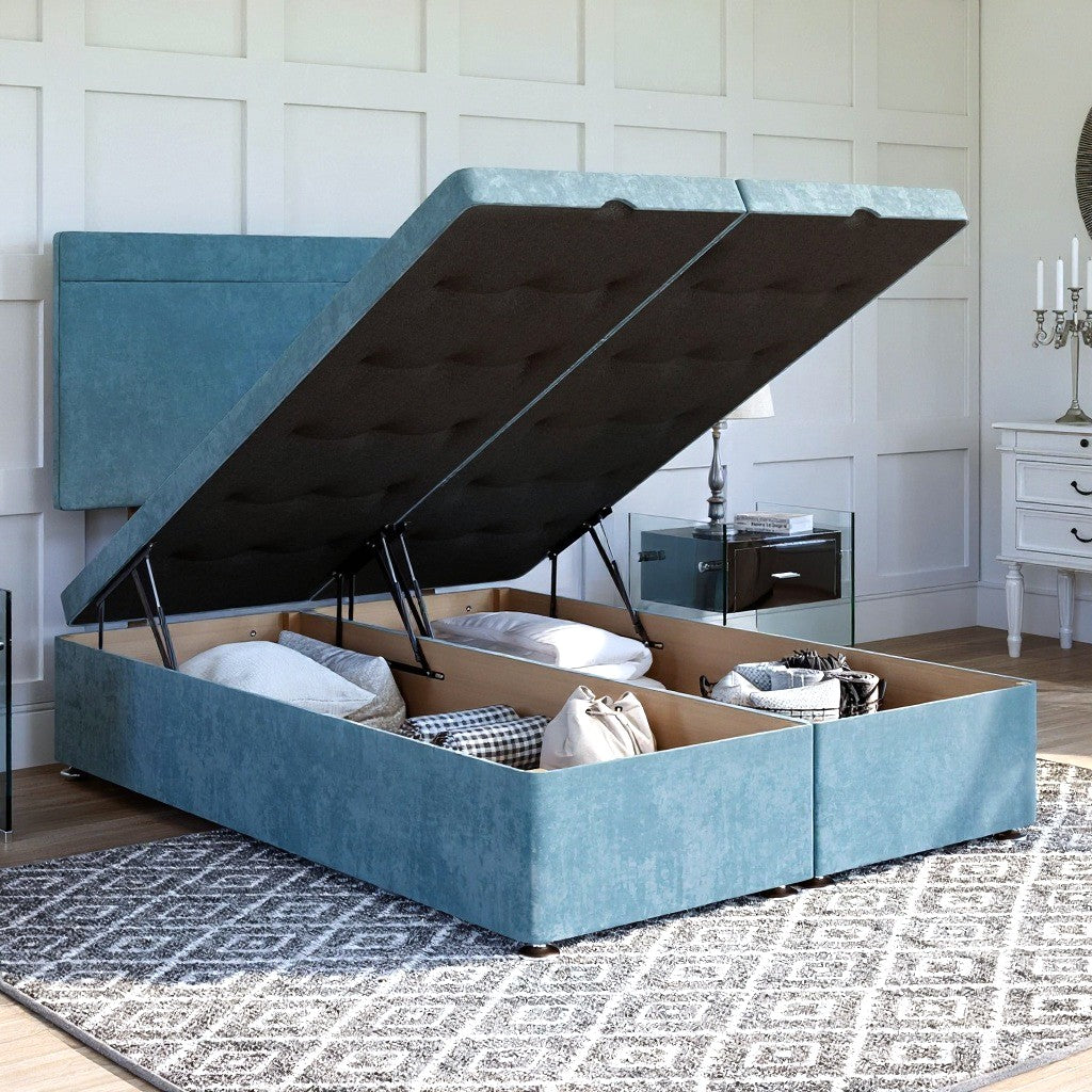 Lucca Ottoman Bed Set with Strutted Headboard – Divan Base Direct