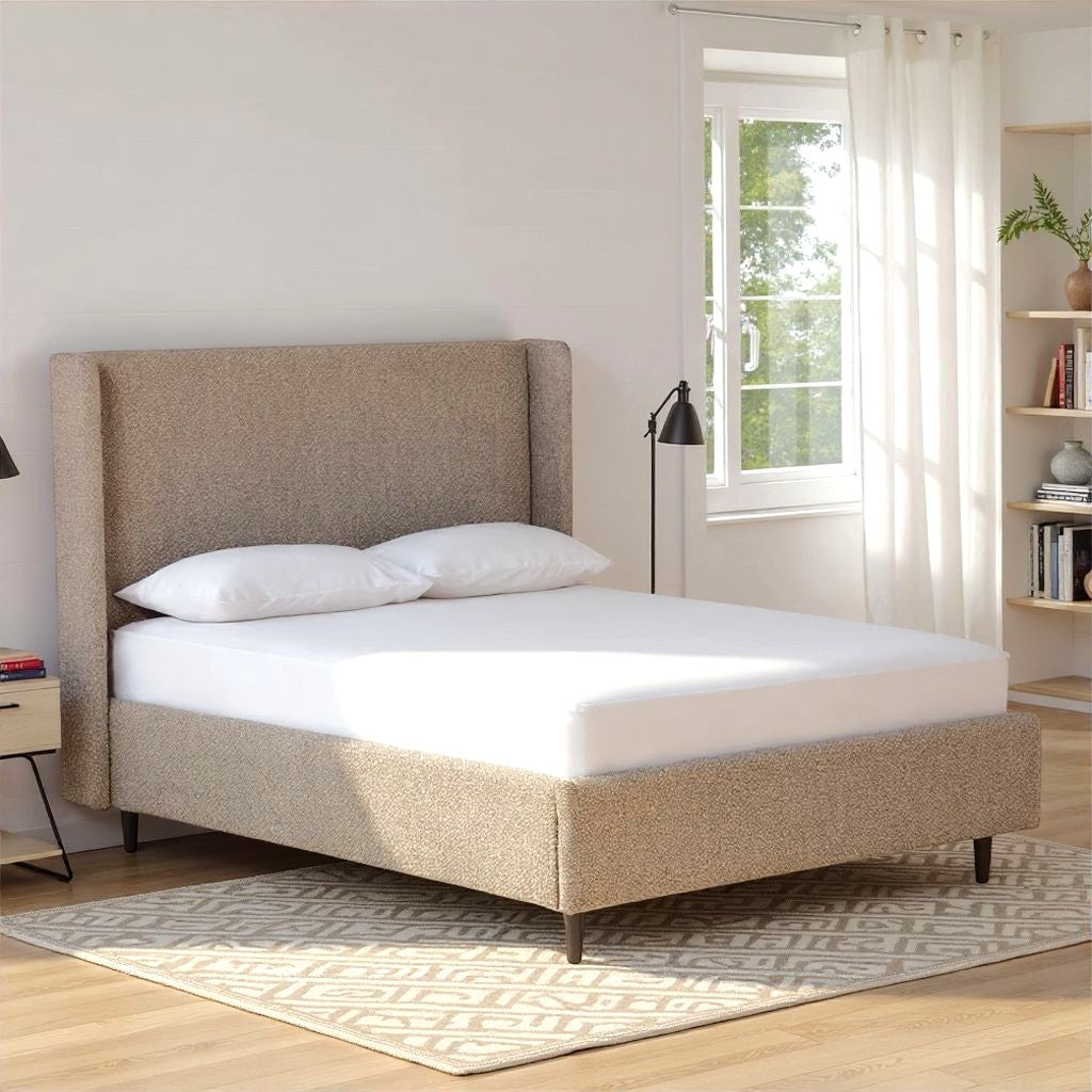 Livorno Bed Frame With Winged Headboard Trebla Stone - 6ft Super King ...