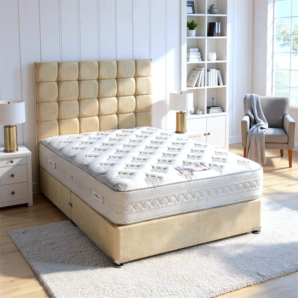 Sophia Briar-Rose Pandora 1000 Pocket Sprung Memory Foam Divan Bed Set ...