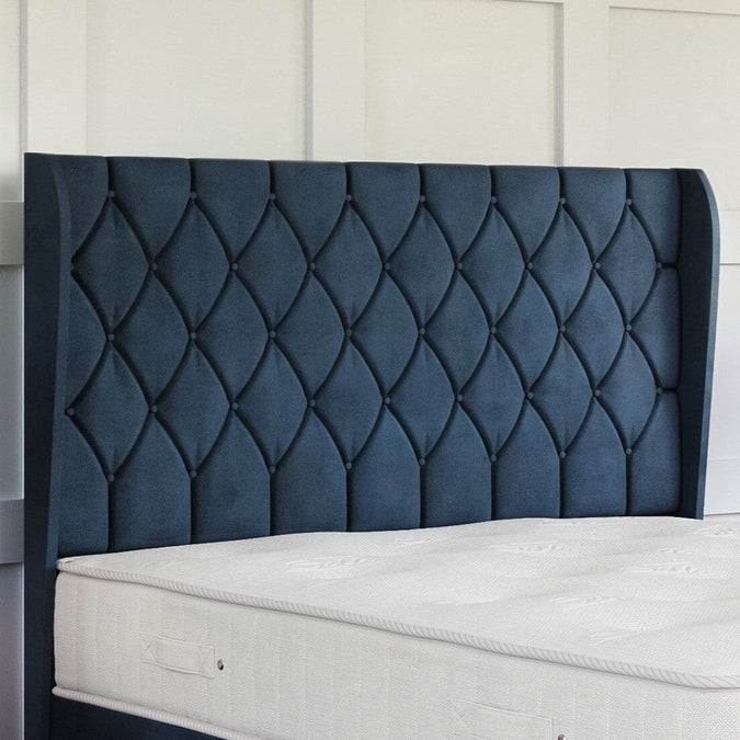 Navy Ottoman Divan Bed Base – Divan Base Direct
