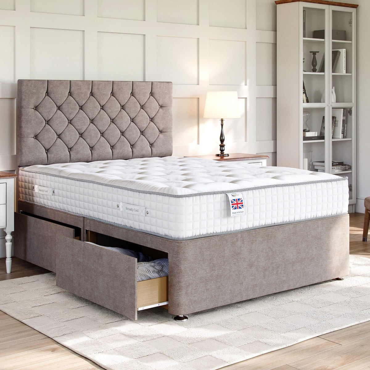 Brown Platform Top Divan Bed Base – Divan Base Direct