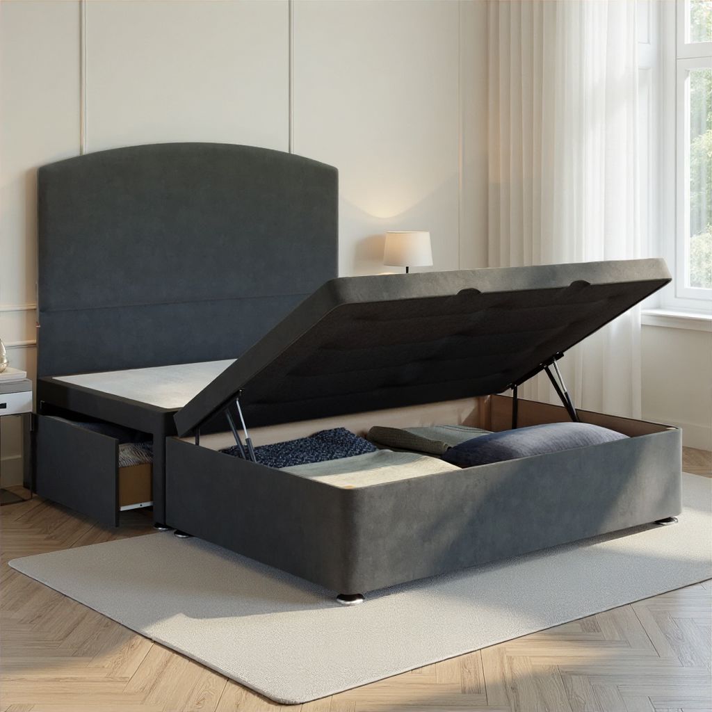 Half End Lift Ottoman Divan Bed Base – Divan Base Direct