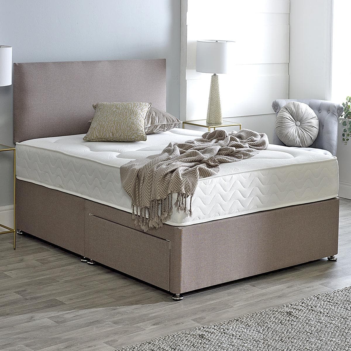 Dura Beds Roma Deluxe Super Orthopaedic Sprung Hotel Divan Bed Set ...